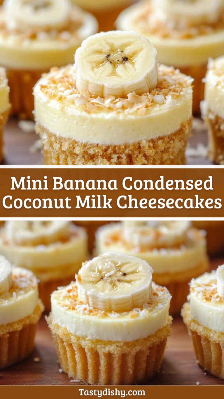 Delicious Mini Banana Cheesecakes with Coconut Milk! - Delicious ...